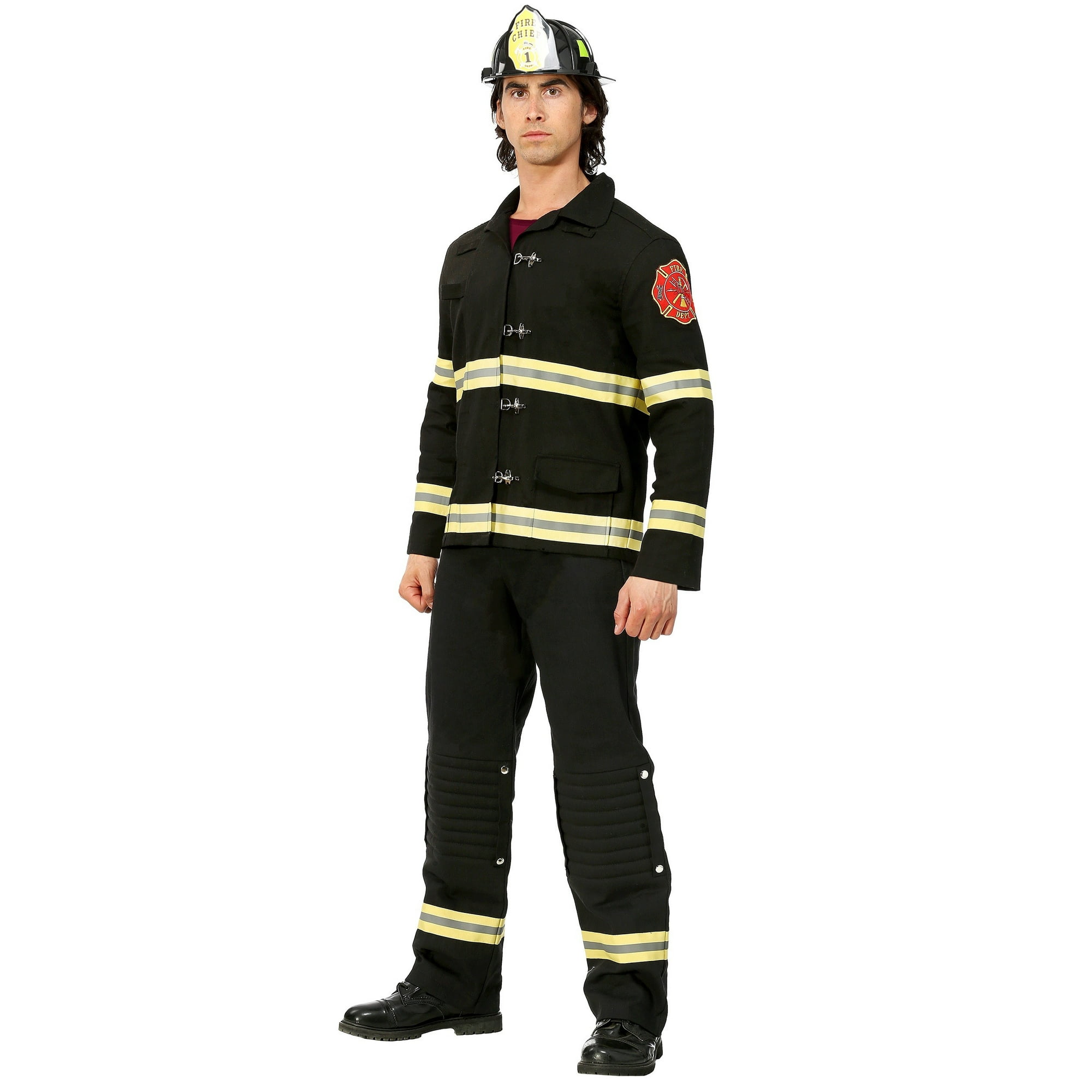 Click here for Fun Costumes Black Uniform Firefighter Mens Costum... prices