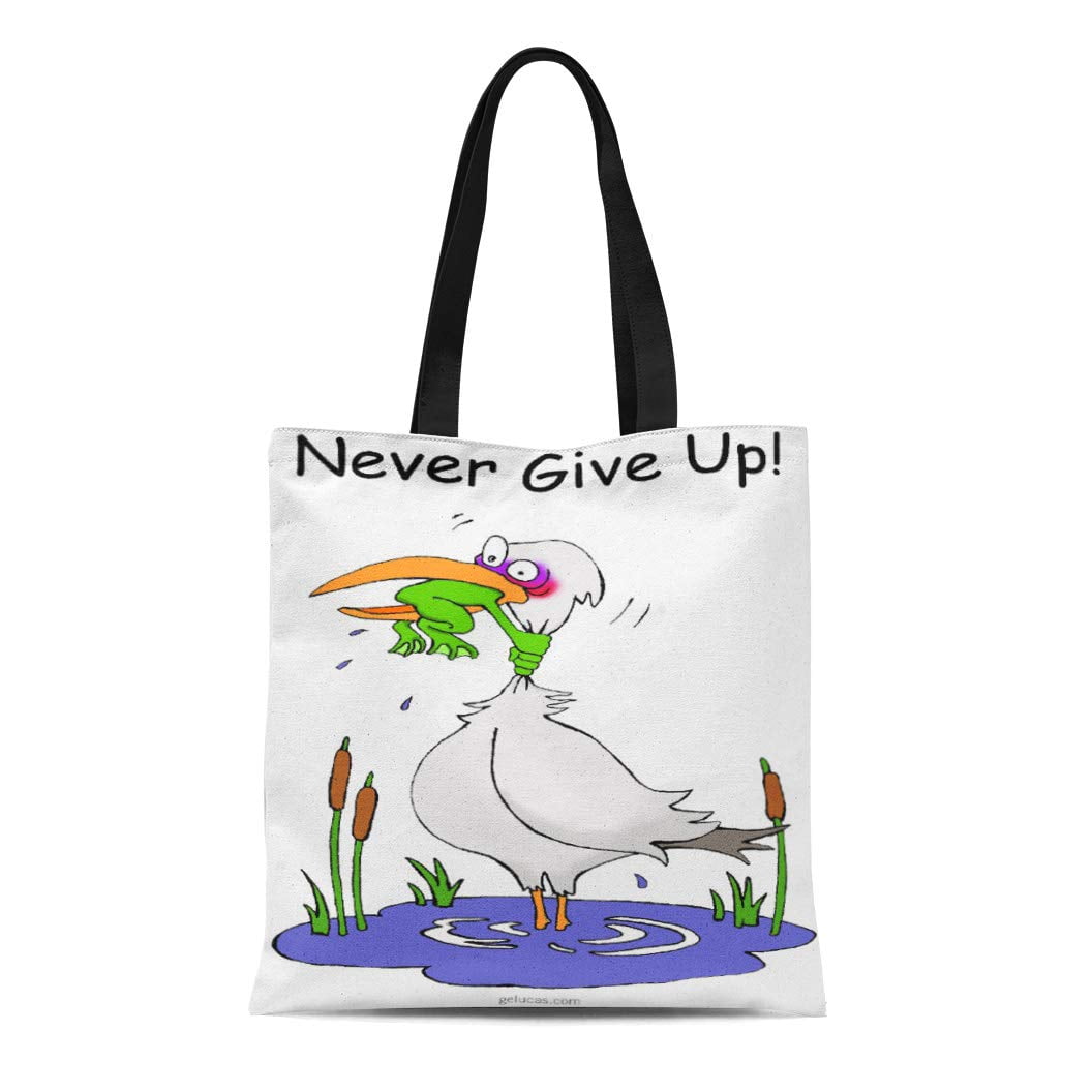 Never Give Up Frog Choking Bird