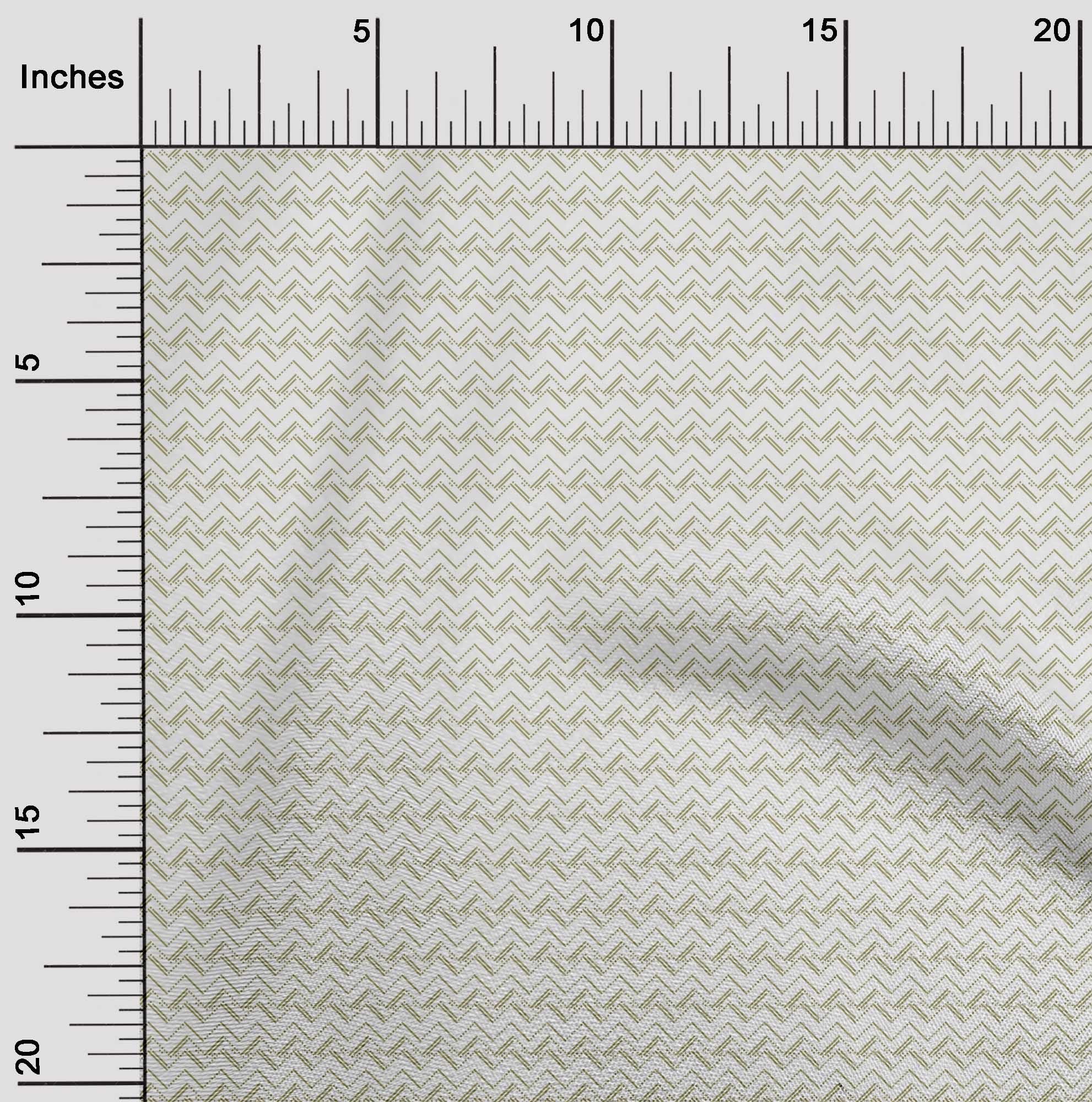 oneOone Silk Tabby Olive Green Fabric Chevron Geometric Sewing Fabric ...