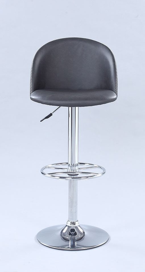 1313 Bella Vita Rounded Back Pneumatic Adjustable Stool in Dark Grey ...