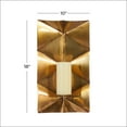 DecMode Gold Stainless Steel Geometric Pillar Wall Sconce with Hammered ...