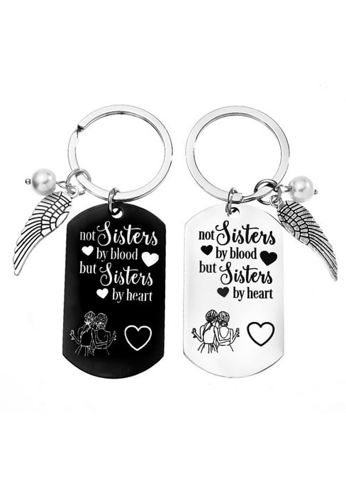 Anavia Sister Friend Inspirational Stainless Steel Silver Key Chain ...