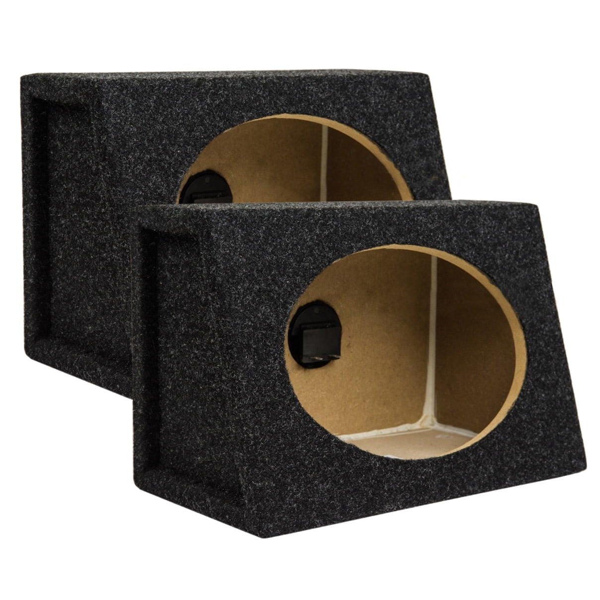 Set of Two 6x9" Slanted Angled Speaker Box Enclosure 1/2" MDF Charcoal ...