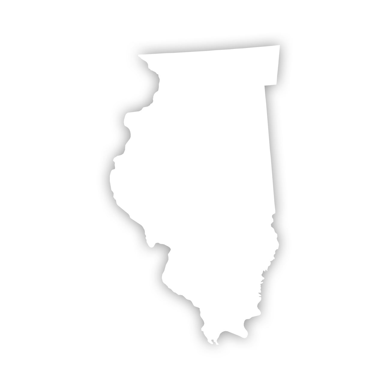 Illinois Shaped Sticker Decal Die Cut - Self Adhesive Vinyl ...
