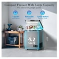 4.2 Cu.Ft Chest Freezer - 7-Temp Adjustable Deep Freezer, Ultra Quiet ...