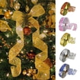 2m Ribbon Wired Sheer Glitter Ribbon for Holiday Ideal for Tree ...