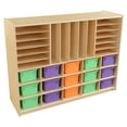 Wood Designs 32 Compartment Cubby with Trays - Walmart.com