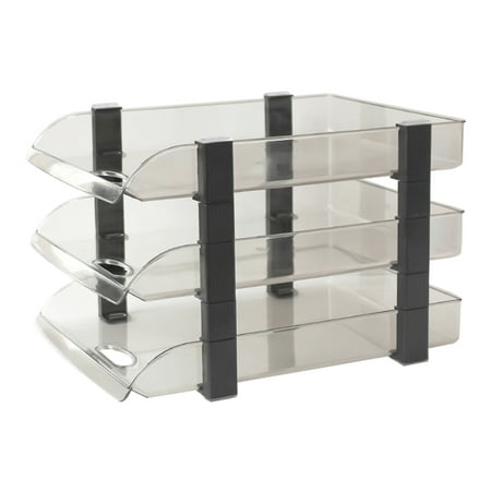Desk File Document Letter Tray Organizer, Acrylic Desk File Organizer ...