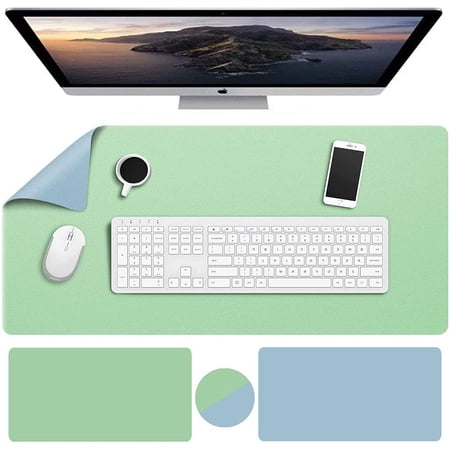 Multifunctional Ofce Desk Pad, PU Leather Desk Blotter, Dual-Sided ...