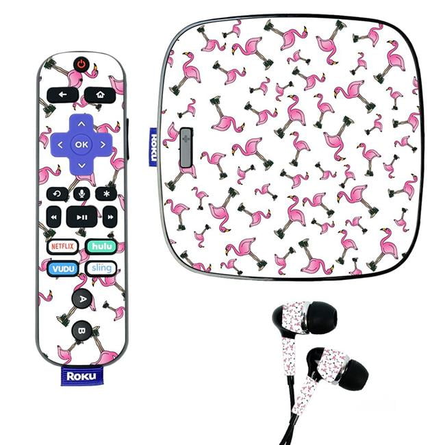 Skin Decal Wrap Compatible With Roku Ultra Sticker Design Cool Flamingo ...