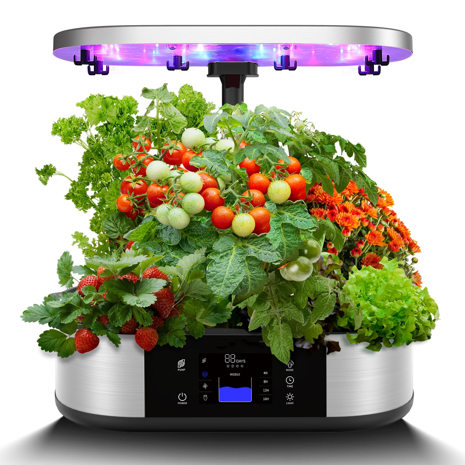Hydroponics Growing System, 12Pods Smart Indoor Garden with 30W 120 LED ...