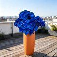 Artificial Hydrangea Flowers Bush 5 Heads Silk Fake Hydrangeas for Home ...