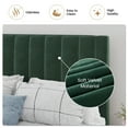 SHA CERLIN Upholstery Full Size Velvet Bed Frame, Green, Vertical ...