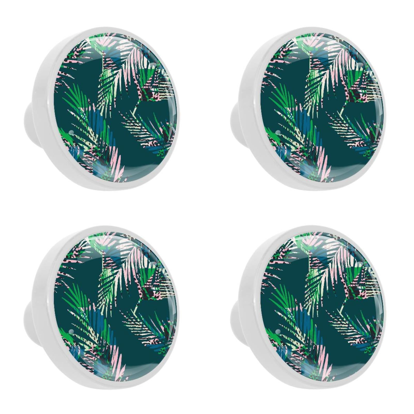 4 Pcs Tropical Leave Knobs for Kitchen Cabinet Cupboard Dresser ...