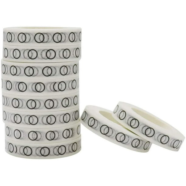 HTAIGUO 10 Rolls Washi Tape Separation Line 8MM Wide DIY Masking Tape ...