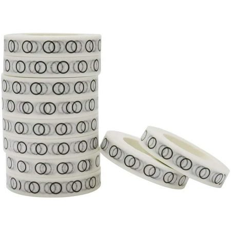 HTAIGUO 10 Rolls Washi Tape Separation Line 8MM Wide DIY Masking Tape ...