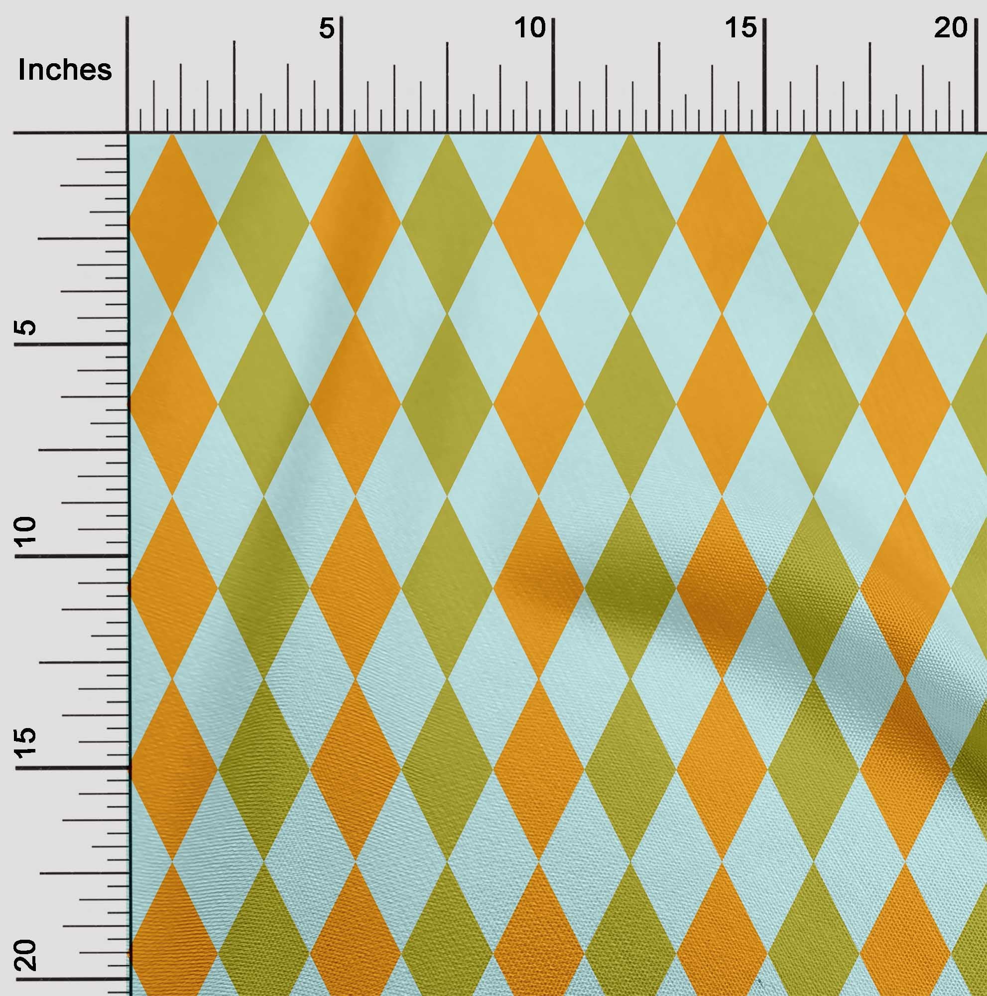 oneOone Cotton Jersey Baby Blue Fabric Argyle Check Diy Clothing ...