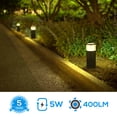 LEONLITE 12 Pack Low Voltage Path Lighting, 5W LED Landscape Bollard ...