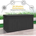 231 Gallon Large Outdoor Storage Box Waterproof, UV Resistant Resin ...