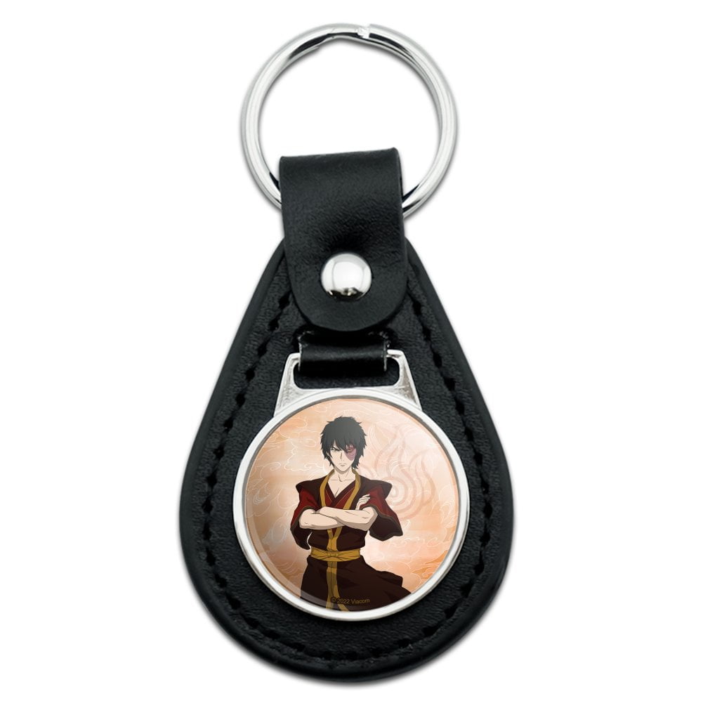 Black Leather Avatar the Last Airbender Zuko Keychain - Walmart.com