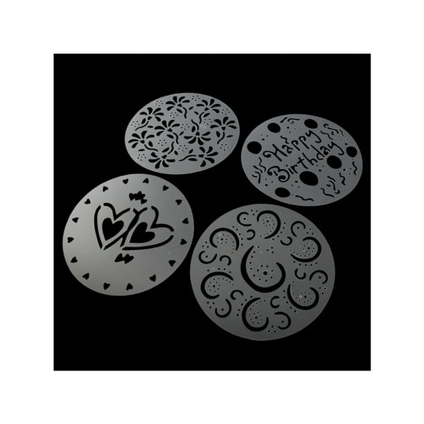 Guardoinrt 4 Pieces Cake Mold Festival Making Spray Stencils Chocolate ...