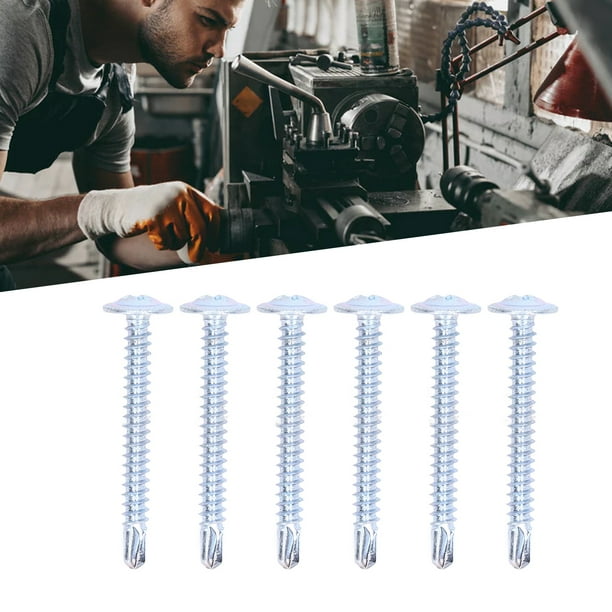 Galvanized Drill Screw,50 Pcs 4.2x38mm Self Round Head Self Drilling ...