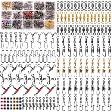 Fishing Swivels Snaps Kit 226pcs/Box Barrel Rolling Swivels Snaps ...