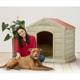 Rimax ECO Resin Dog House for Medium and Large Breeds, Taupe, 36"W ...