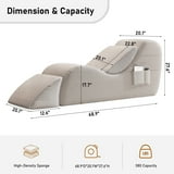 WHGBJA Yoga Curve Chair, Ergonomic Corduroy Lounge Sofa with Lumbar ...