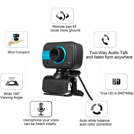 Upgrade 2.0 HD Webcam PC Digital USB Camera Video Recording with ...