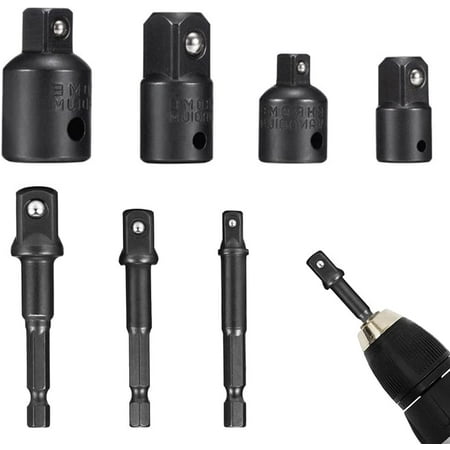 SICED 7 Pieces Ratchet Socket Converter Reducers Adapters Tool Set 1 ...