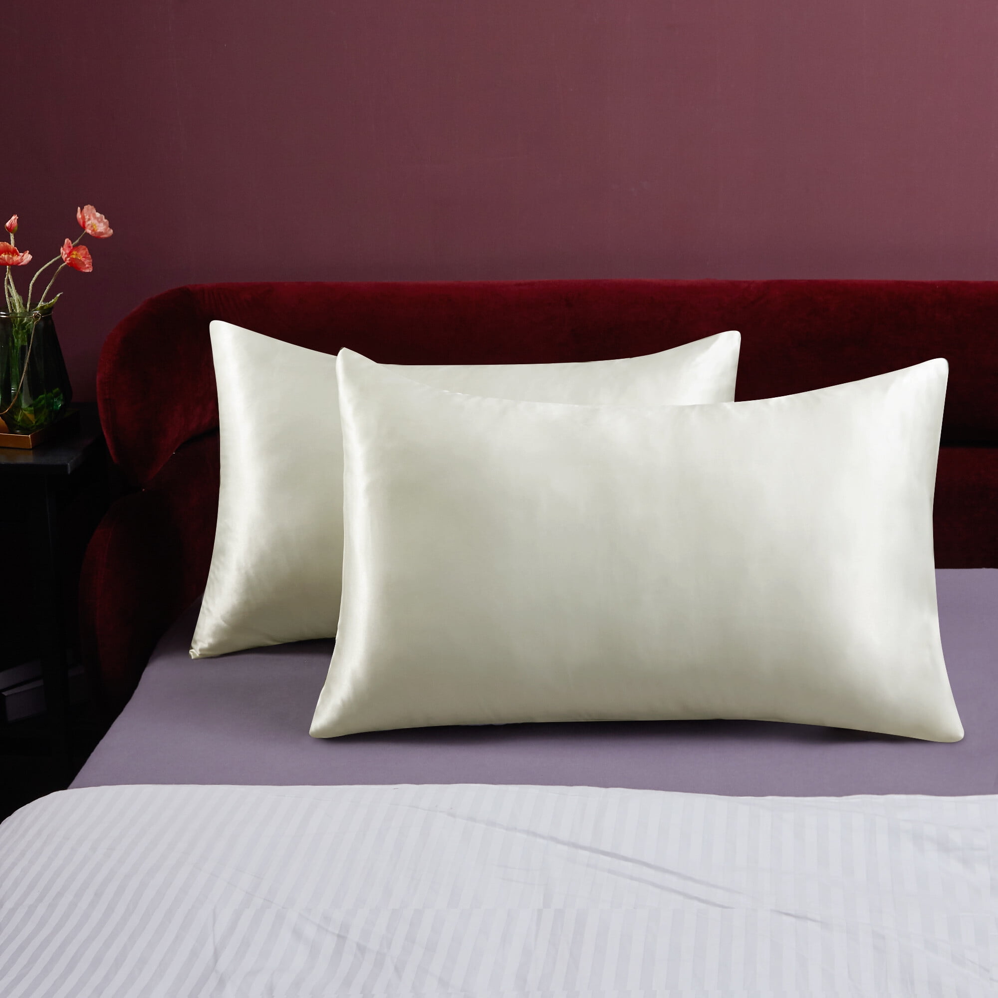 Deconovo Silk Pillow Cases for Hair and Skin, Satin Pillowcase Standard ...