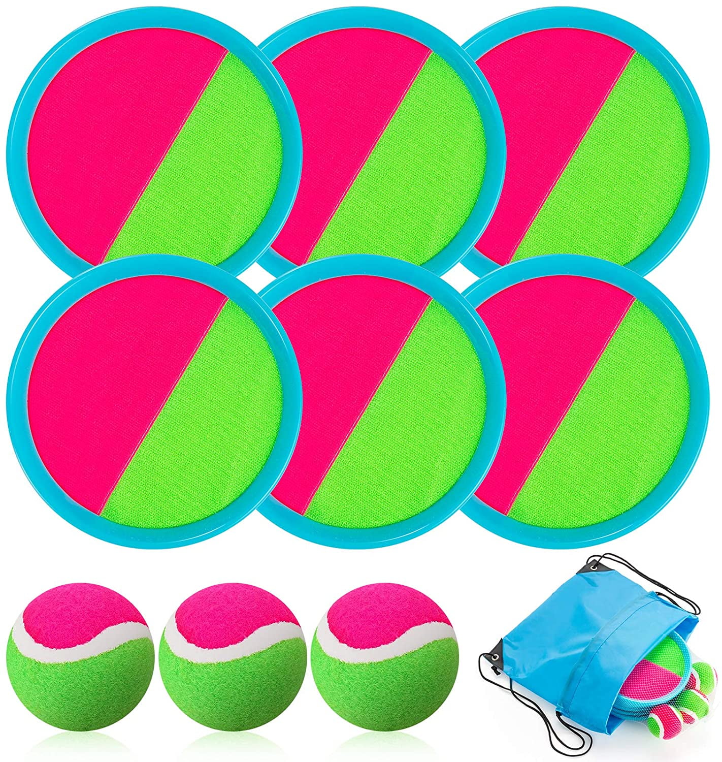 Toss and Catch Ball Set, Catch Game Toys for Kids, Beach Toys Paddle ...