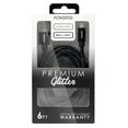 Liquipel Powertek USB-A to USB-C - Black Glitter - Walmart.com