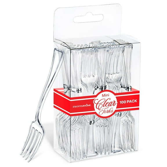 Clear Mini Forks 4 Inch (5600 Count) Disposable Appetizer Forks for ...