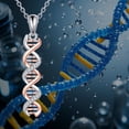 DNA Double Helix Necklace Sterling Silver DNA Pendant DNA Jewelry Gifts ...