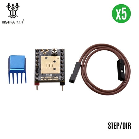BIGTREETECH TMC2208 V3.0 Stepper Motor Driver Stepstick with Heatsink Cable STEP/DIR and UART ...