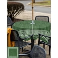 54x54 Square Tablecloth, Green Retro Greek Key Outdoor Tablecloth with ...