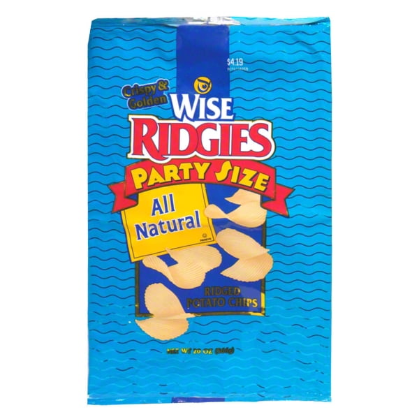 Wise Ridgies Original Potato Chips Family Size, 16 Oz. - Walmart.com ...