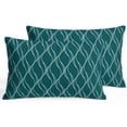 Dark Green Stripes Line Pillow Covers Set of 2, Country Abstract Art ...