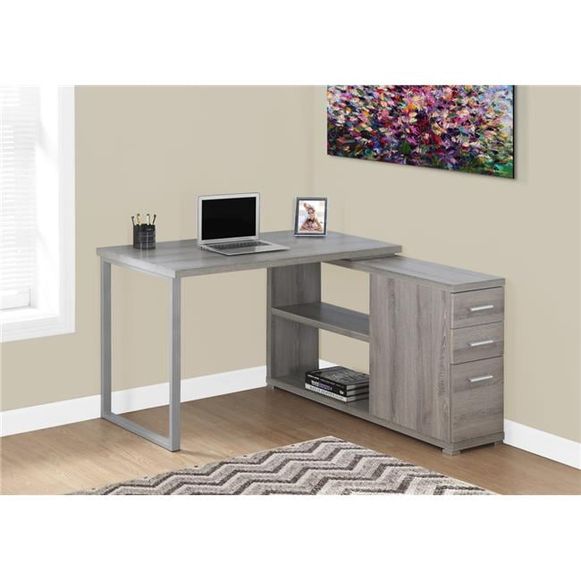 Monarch Left Or Right Facing Corner Computer Desk, Dark Taupe - Walmart.com