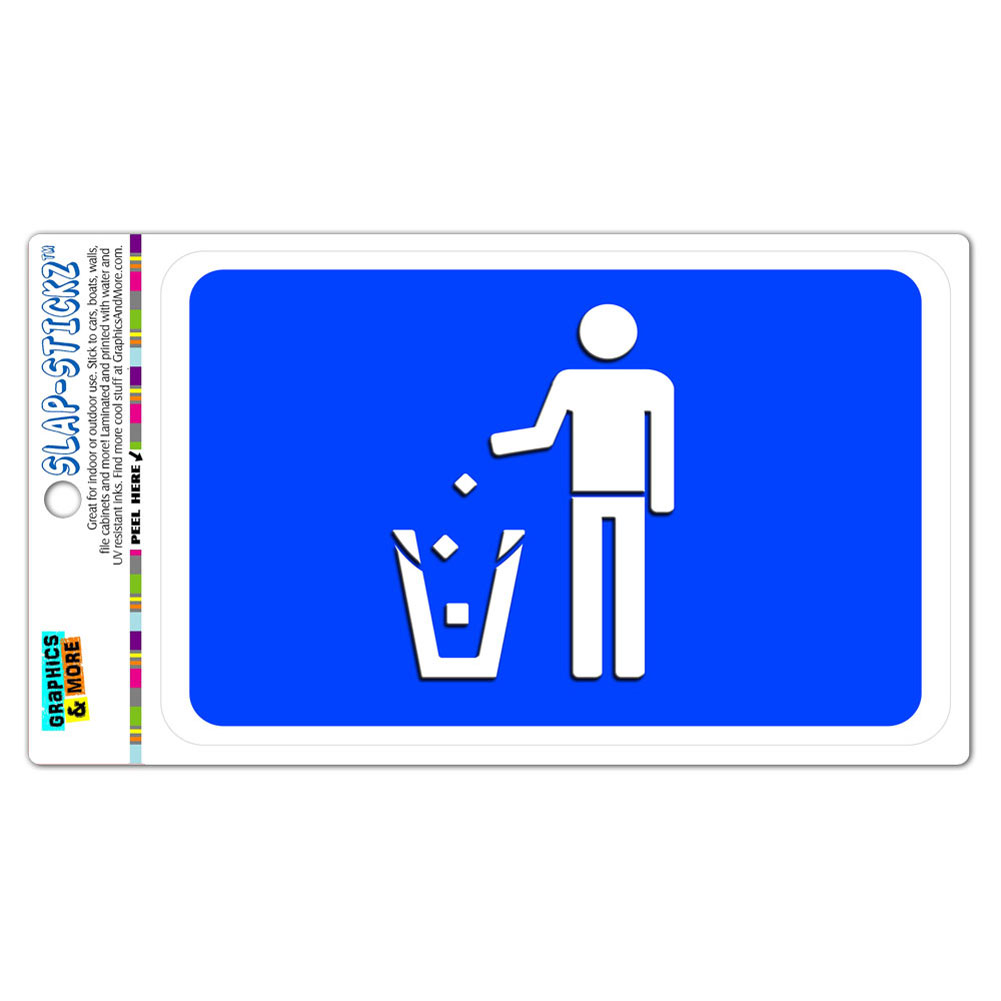 Trashcan Trash Garbage SLAP-STICKZ(TM) Automotive Car Window Locker ...