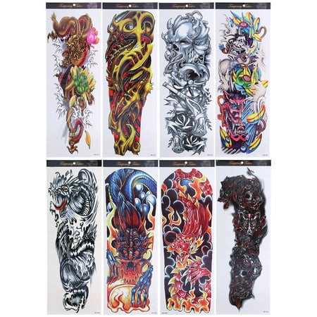 Full Arm Sticker, Temporary Sticker Waterproof Sweat Proof Clear ...