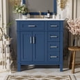 Noble House 30" Modern Bathroom Vanity with Ceramic Sink,Soft-Close ...