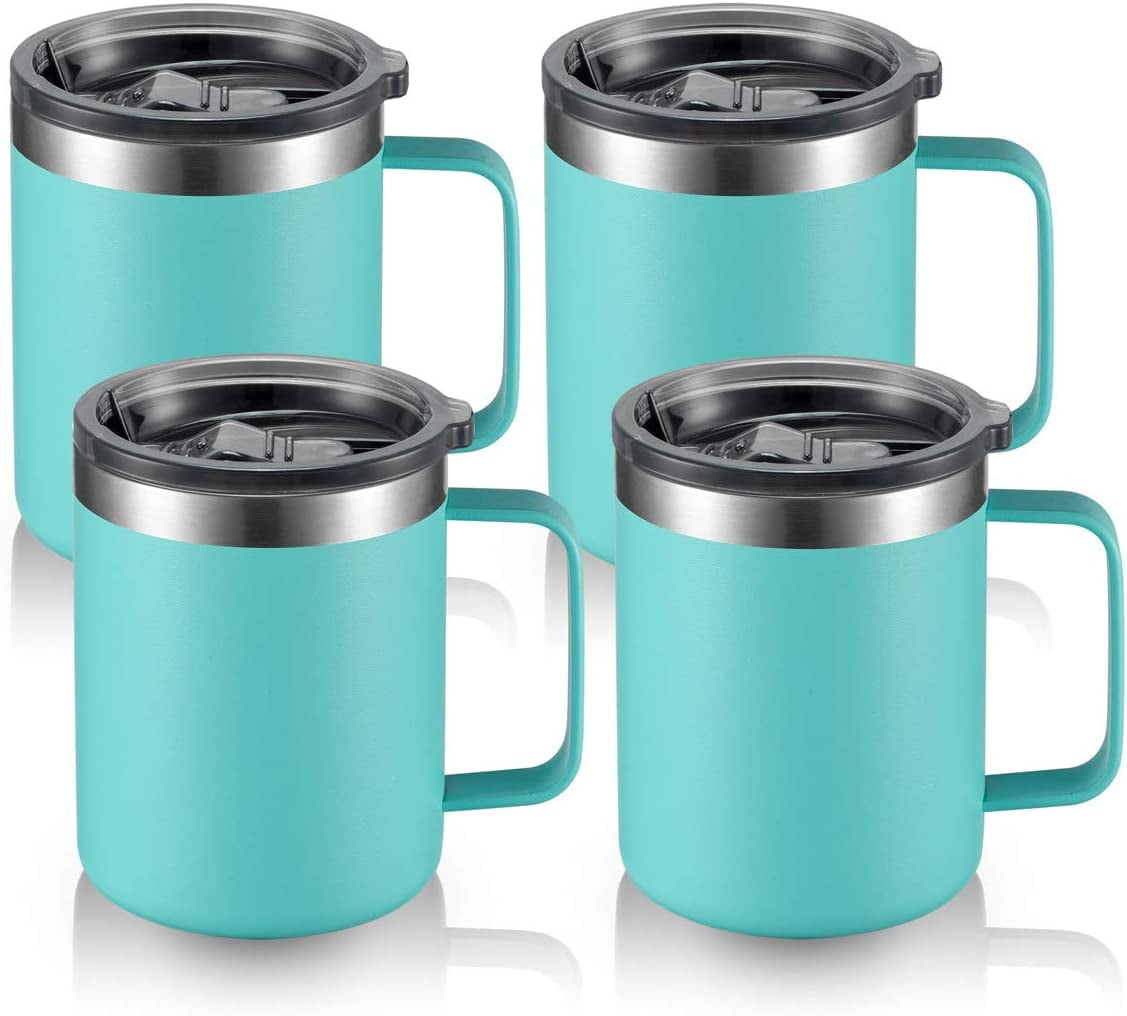 12oz Stainless Steel Insulated Coffee Mug With Handle Double Wall