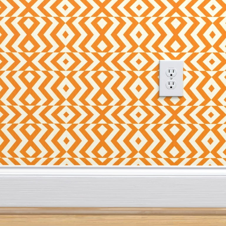 Orange And White Chevron Background