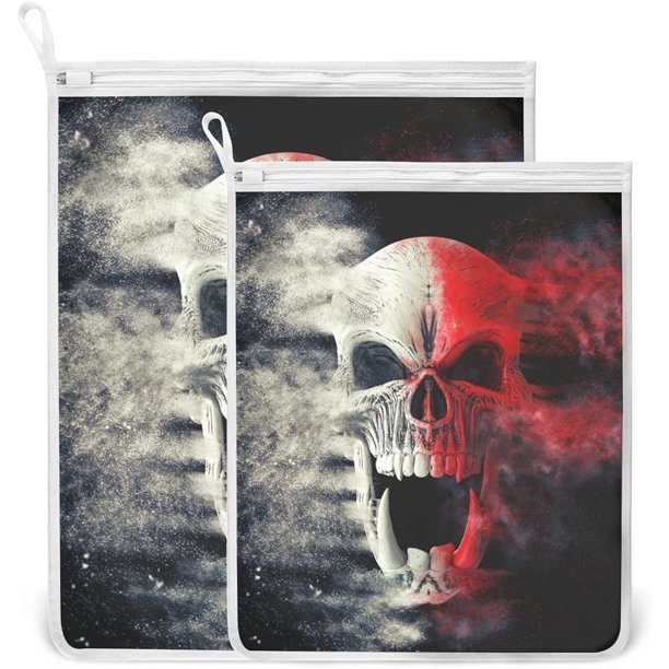 Screaming Demon Skull Laundry Mesh Bag Delicates Lingerie Laundry Wash ...