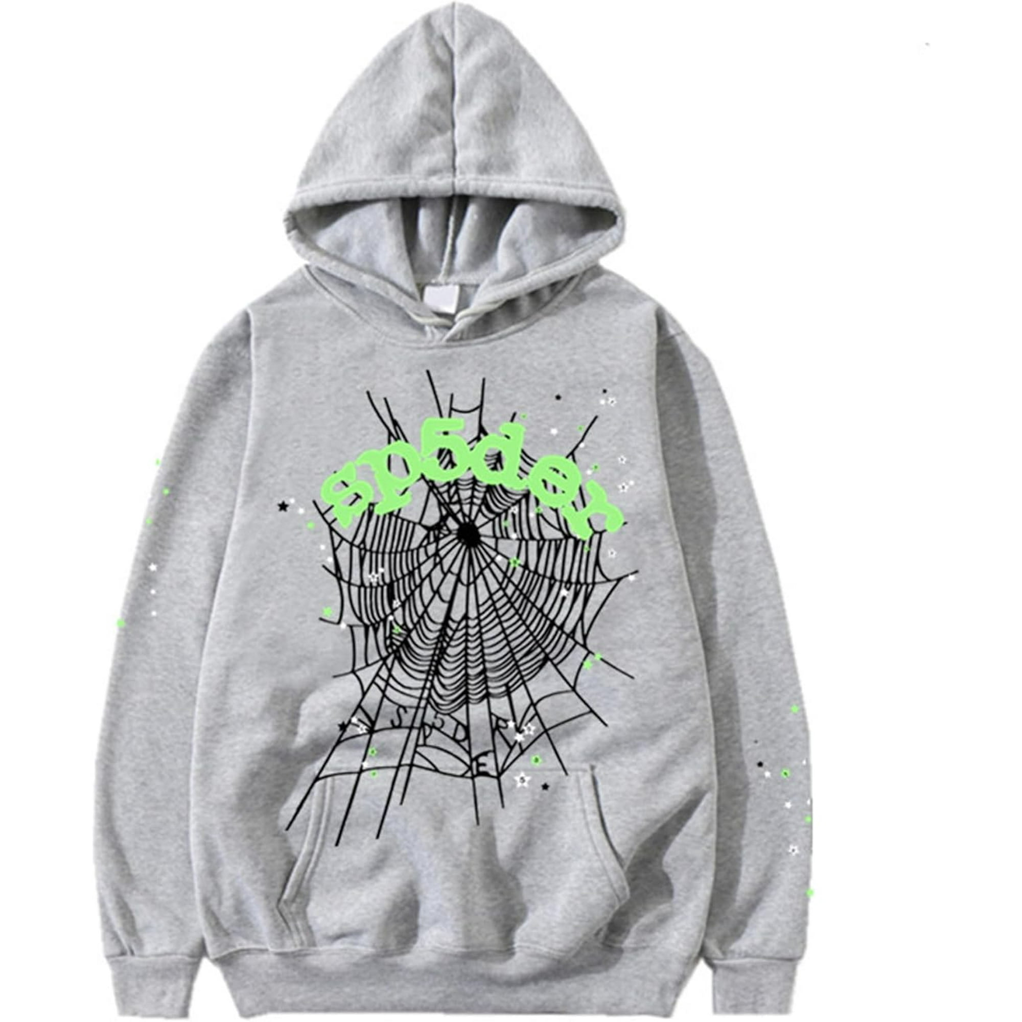 Click here for Sp5der Unisex Graphic Hoodie Spider Print Drawstri... prices