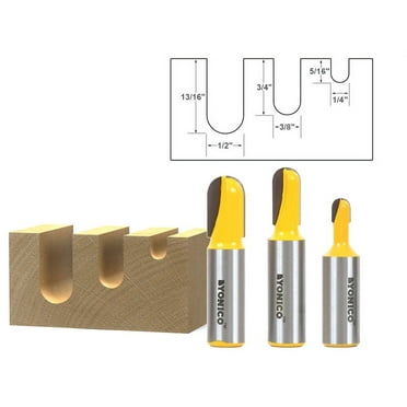 Rail & Stile Router Bit Set - Shaker 2 Pc. 1/2" Shank - Yonico 12249 ...