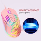 KUIYN M3 Ultralight Honeycomb Shell Wired Optical Gaming Mouse,RGB ...